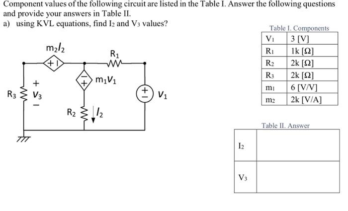 Solved Component values of the following circuit are listed | Chegg.com