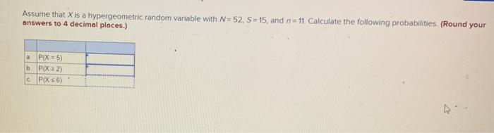 Solved Assume that X is a hypergeometric random variable | Chegg.com