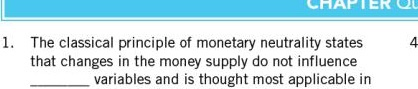 Solved CHAPTER 1. 4 The classical principle of monetary | Chegg.com