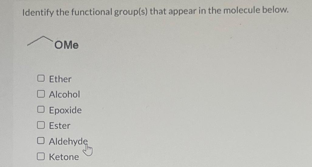 Solved Identify the functional group(s) ﻿that appear in the | Chegg.com