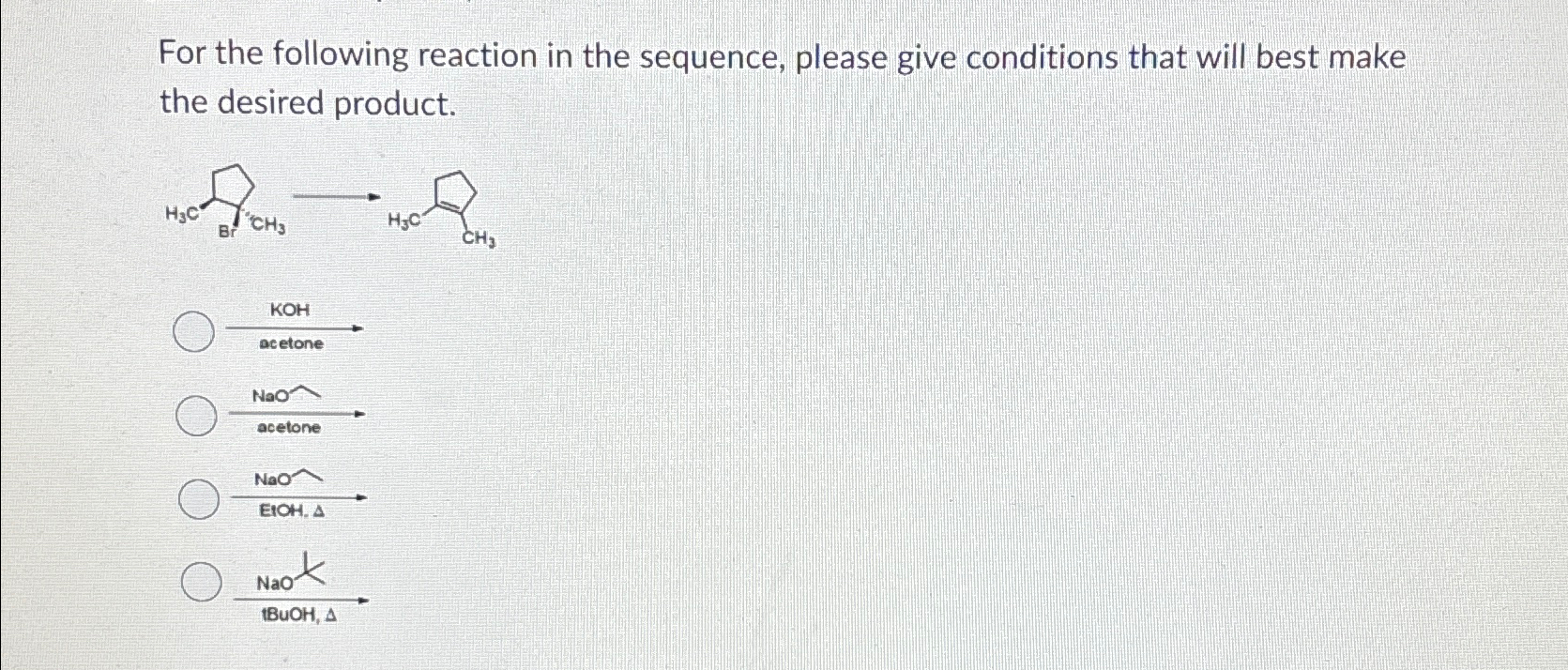 Solved For the following reaction in the sequence, please | Chegg.com