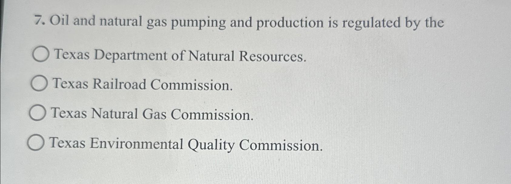 Solved Oil and natural gas pumping and production is | Chegg.com