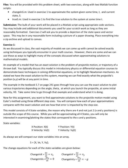 Solved Files: You will be provided with this problem sheet, | Chegg.com