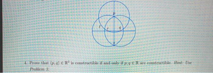Solved 4. Prove that (p.) € R’ is constructible if and only | Chegg.com