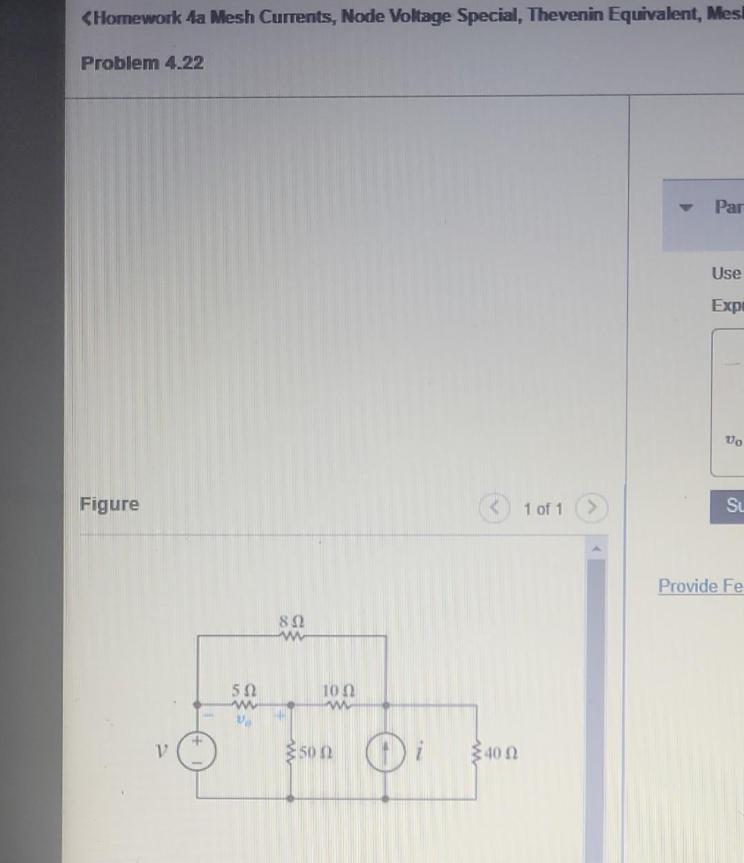 Solved \&Homework Aa Mesh Currents, Node Voltage Special, | Chegg.com