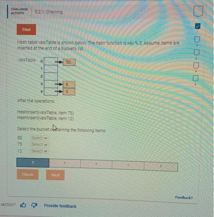 Solved CHALLENGE ACTIVITY 5.1.1 Hash tables with modulo hash | Chegg.com