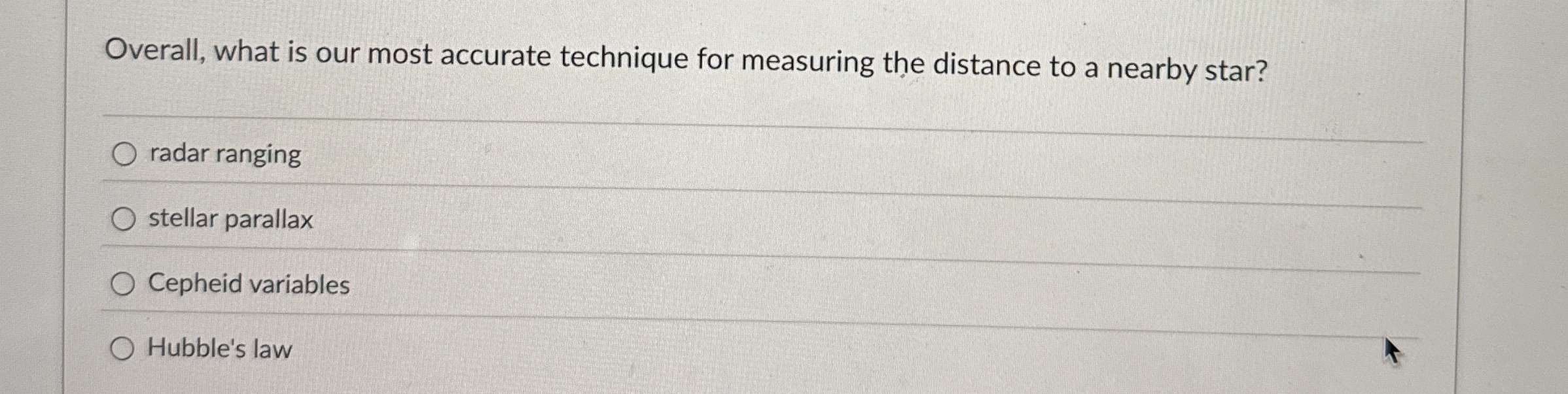 Solved Overall, what is our most accurate technique for | Chegg.com