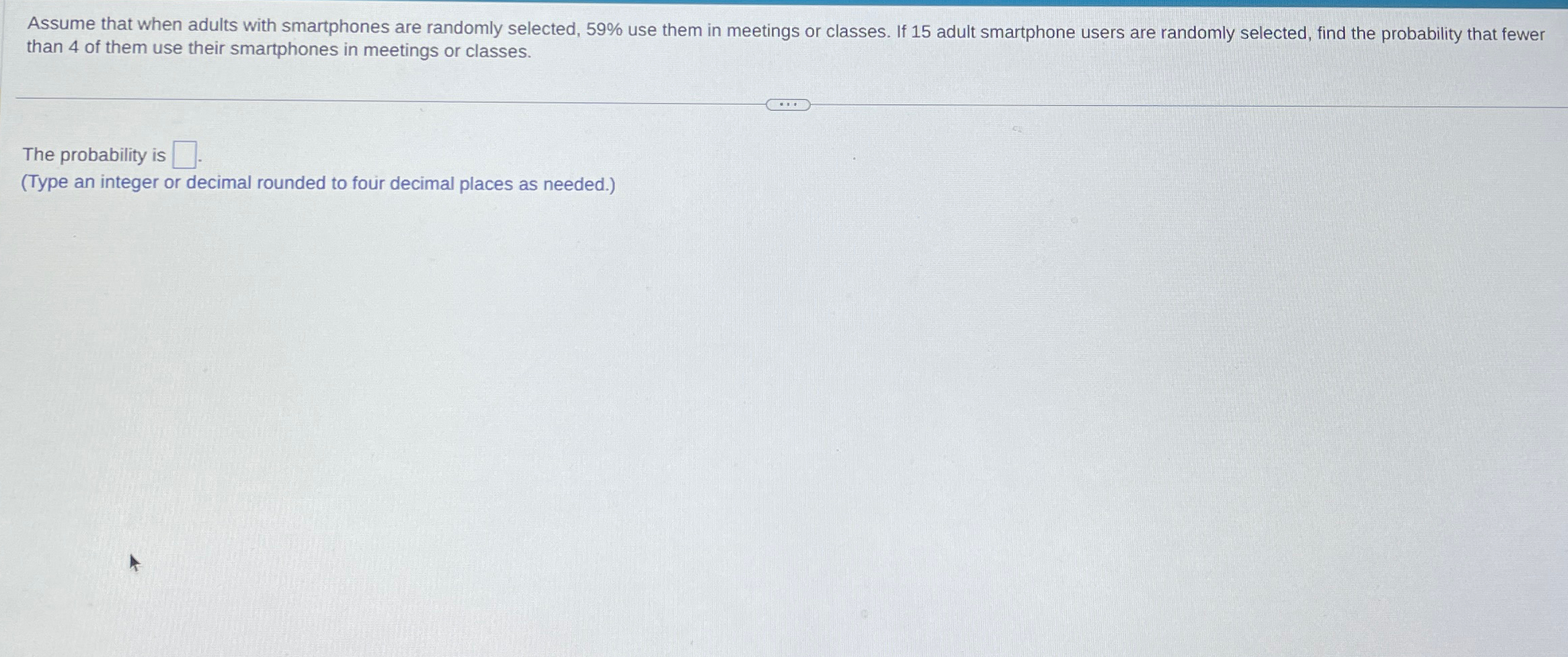 Solved Assume that when adults with smartphones are randomly | Chegg.com