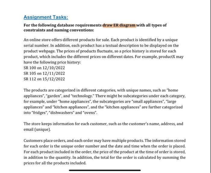 Solved Assignment Tasks For The Following Database 