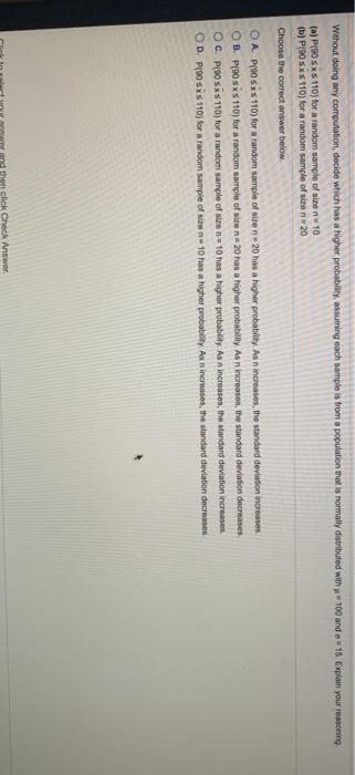 Solved Without doing any computation, decide which has a | Chegg.com