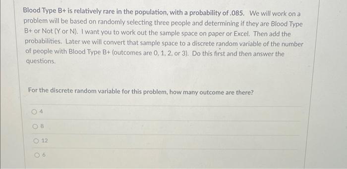 Solved Blood Type B+ is relatively rare in the population, | Chegg.com