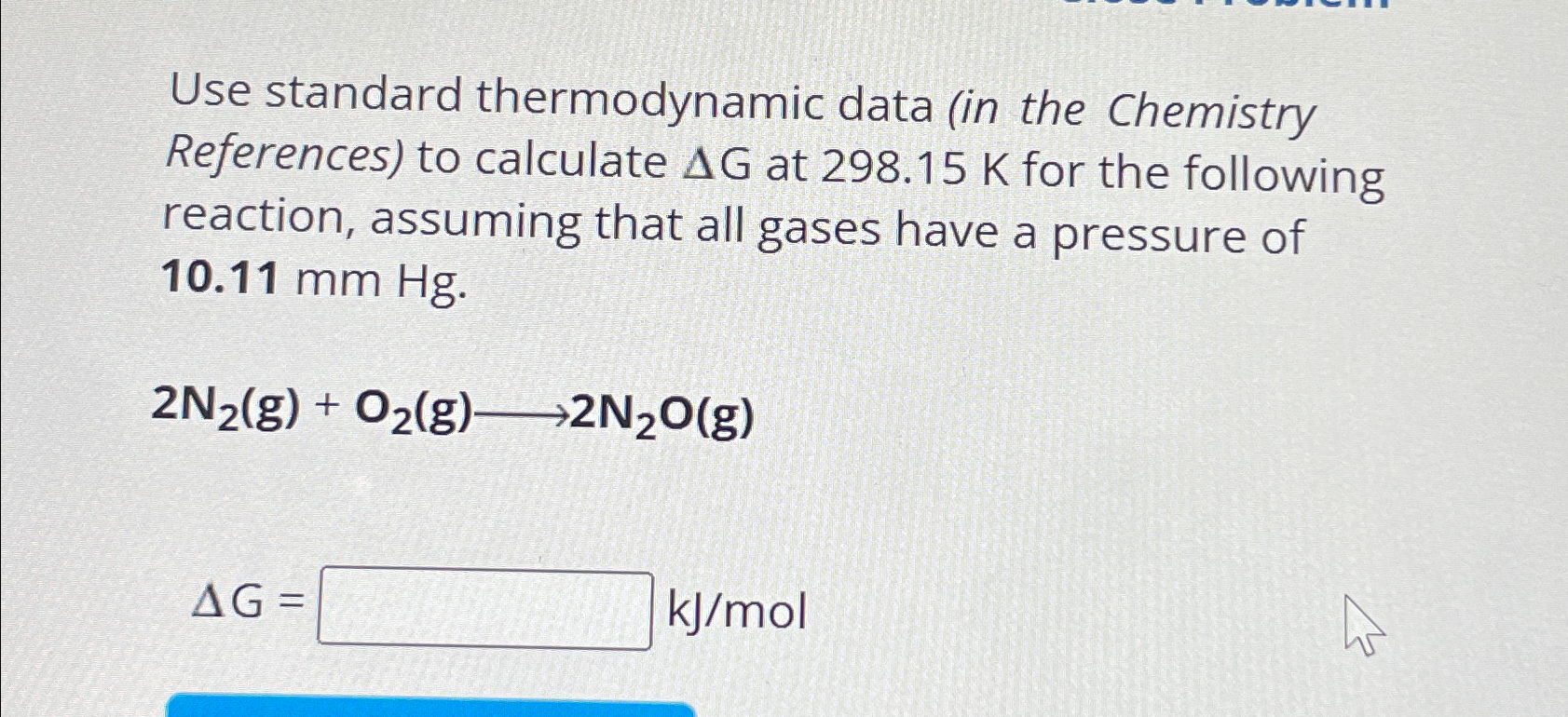 Solved Use standard thermodynamic data (in the Chemistry | Chegg.com