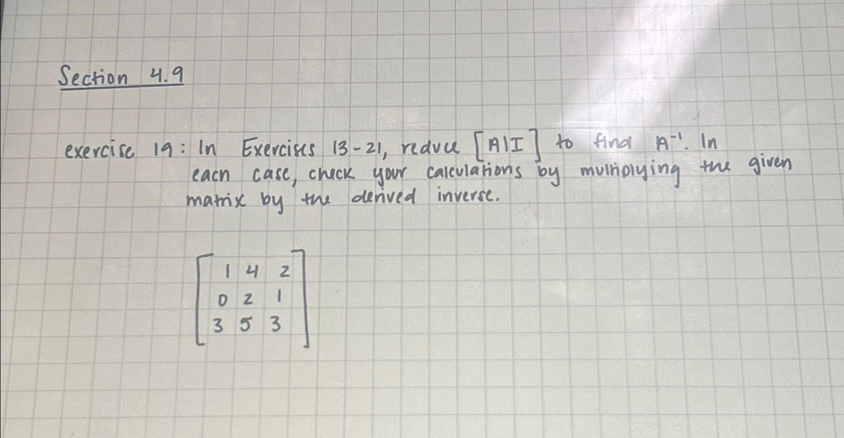 Solved Section 4.9exercise 19: In Exercises 13-21, ﻿reduce | Chegg.com