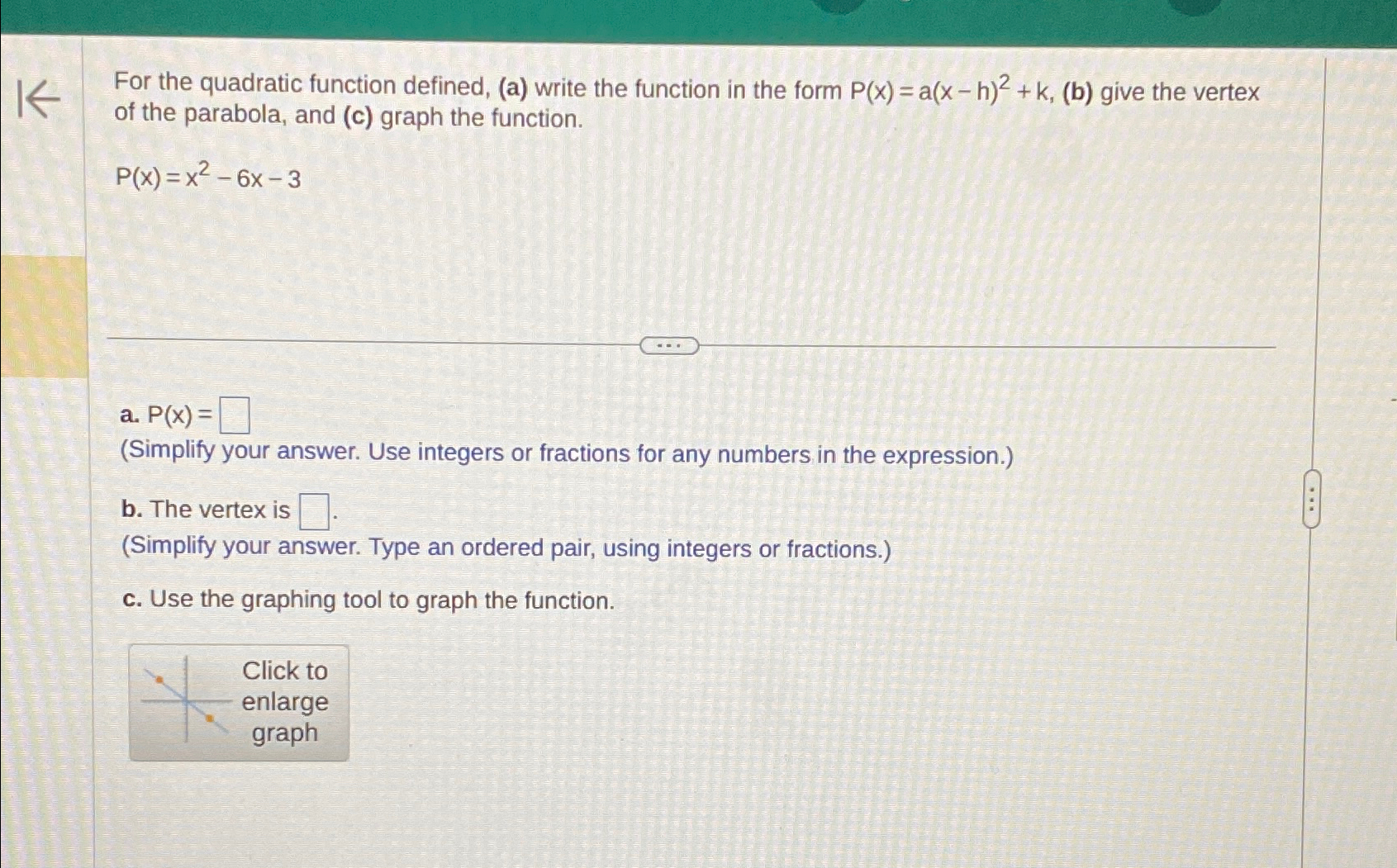 Solved For the quadratic function defined, (a) ﻿write the | Chegg.com