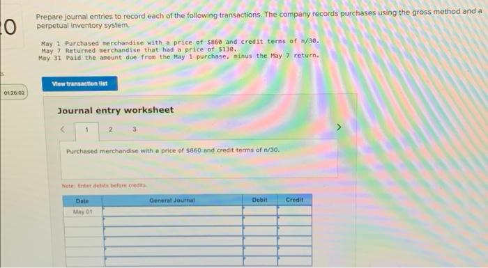 Solved Journal entry worksheet Returned merchandise that had | Chegg.com