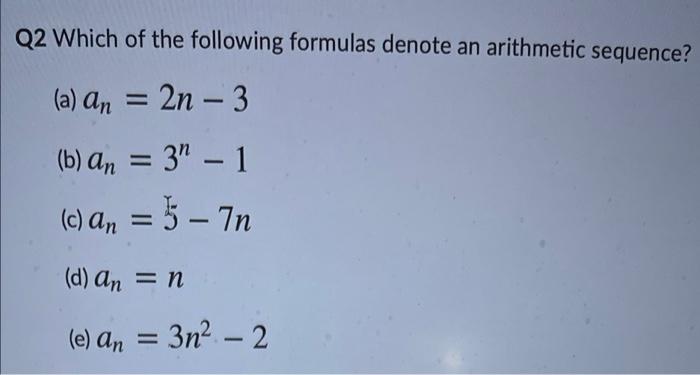 Solved Q2 Which of the following formulas denote an | Chegg.com