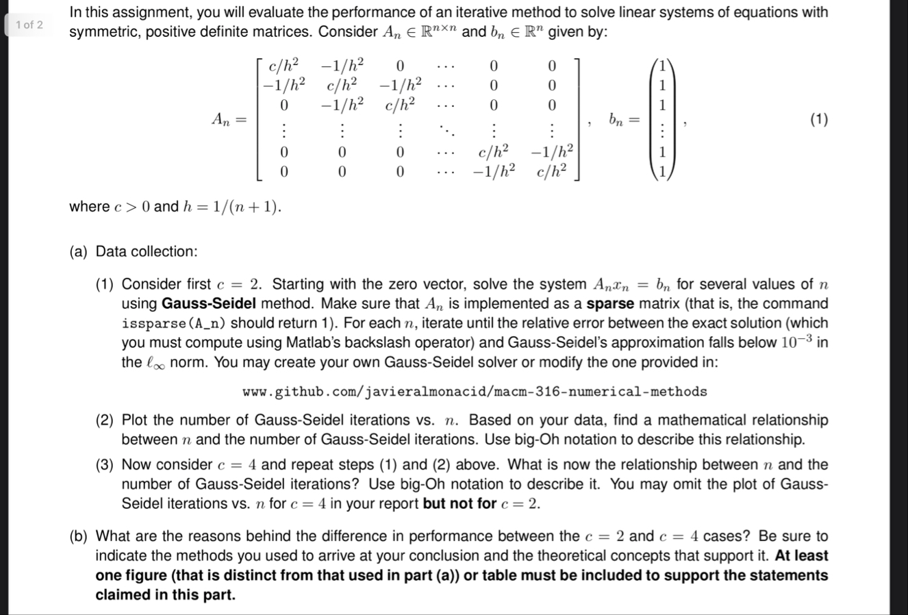 Solved In this assignment, you will evaluate the performance | Chegg.com