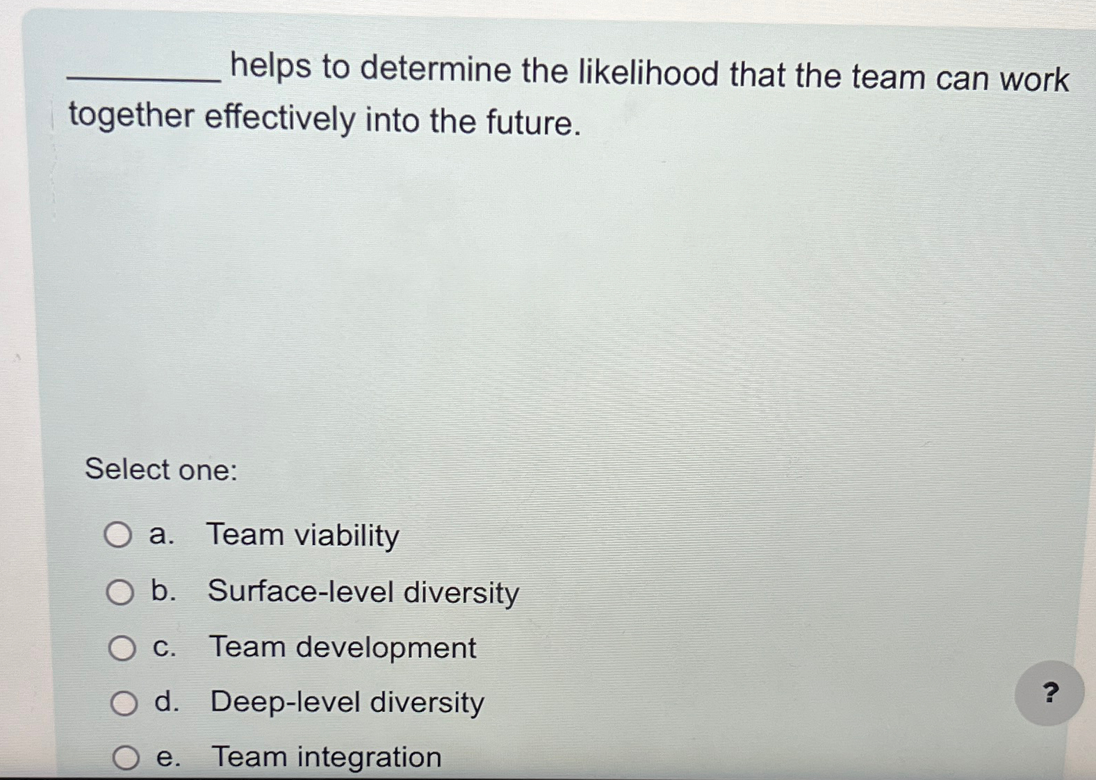 Solved q, ﻿helps to determine the likelihood that the team | Chegg.com