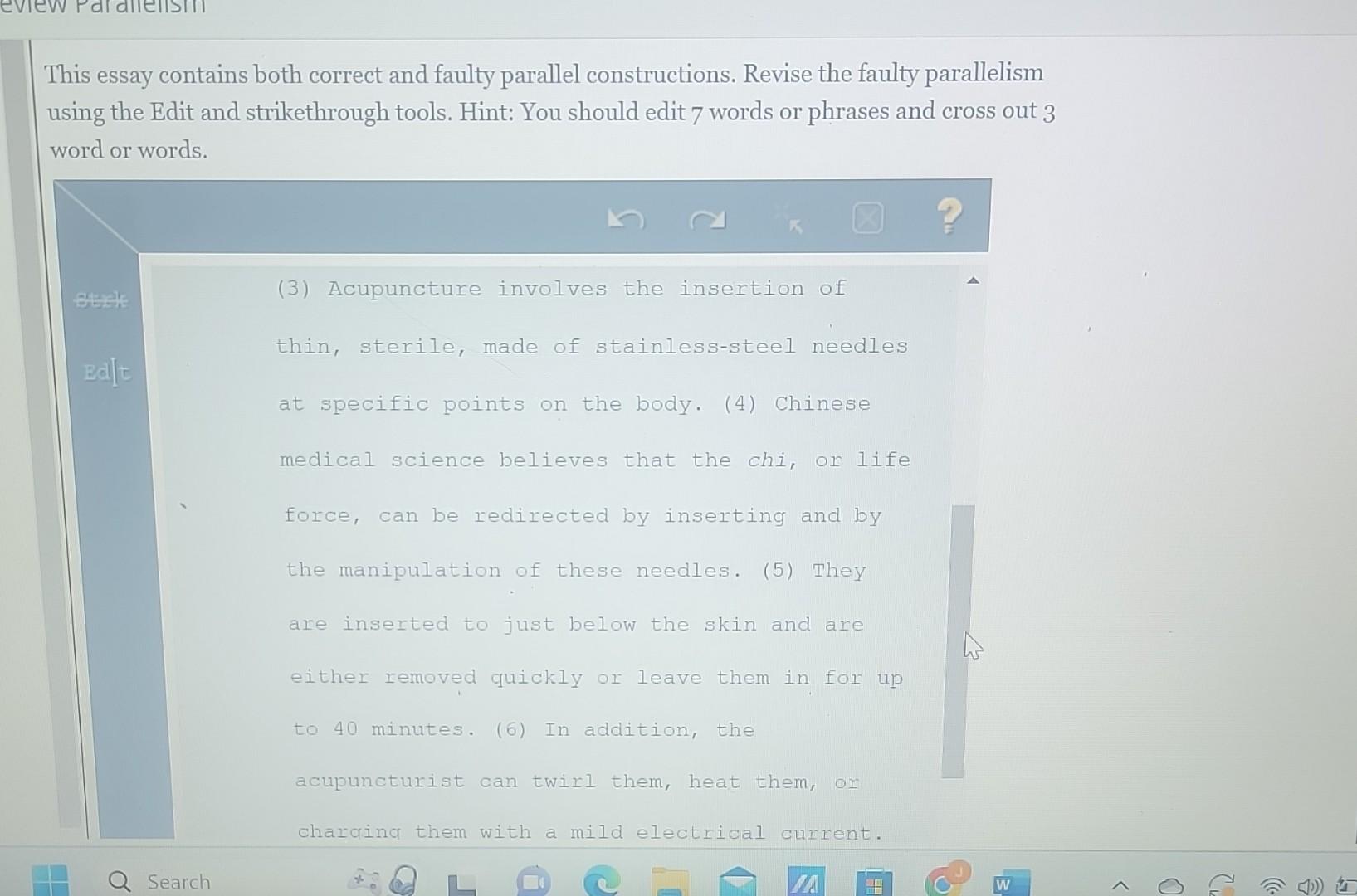 This essay contains both correct and faulty parallel | Chegg.com
