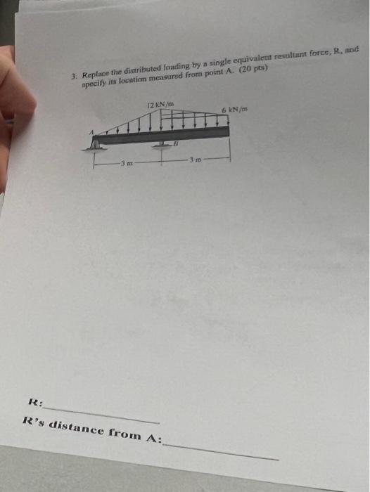 Solved 3. Replace the distributed foading by a single | Chegg.com