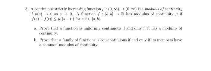 Solved 3. A continuous strictly increasing function | Chegg.com
