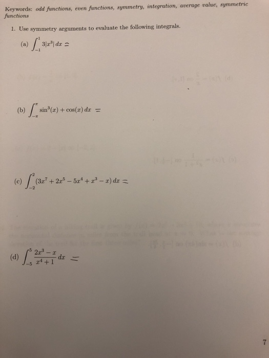 Solved Keywords: odd functions, even functions, symmetry, | Chegg.com