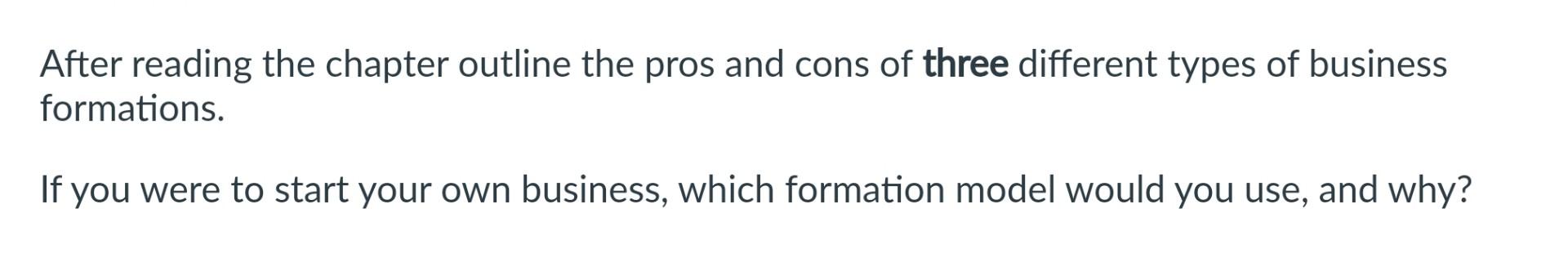 Solved After reading the chapter outline the pros and cons | Chegg.com