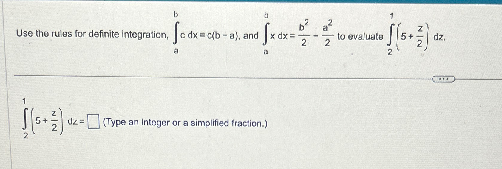 Solved Use the rules for definite integration, | Chegg.com