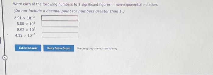 Solved Write each of the following numbers to 3 significant | Chegg.com
