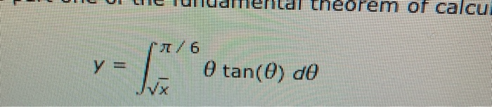 Solved theorem or calcul La глуб O tan(O) de Use part one | Chegg.com