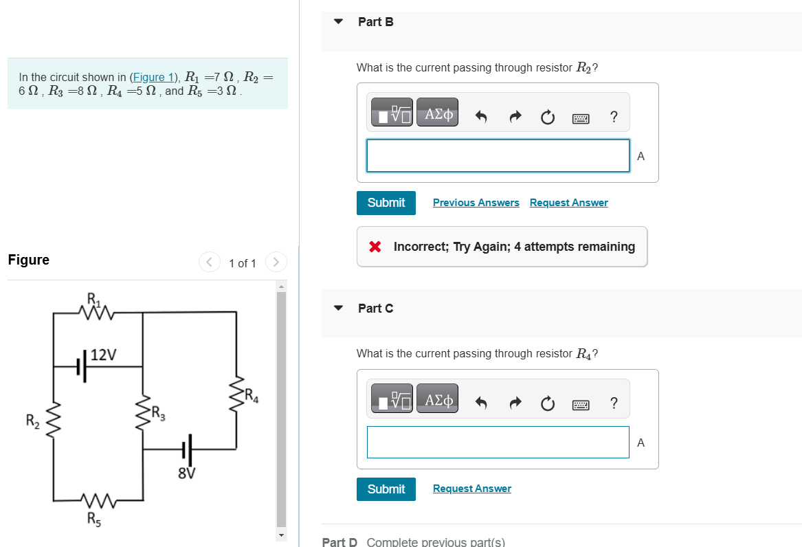 Solved Part BIn ﻿the circuit shown | Chegg.com