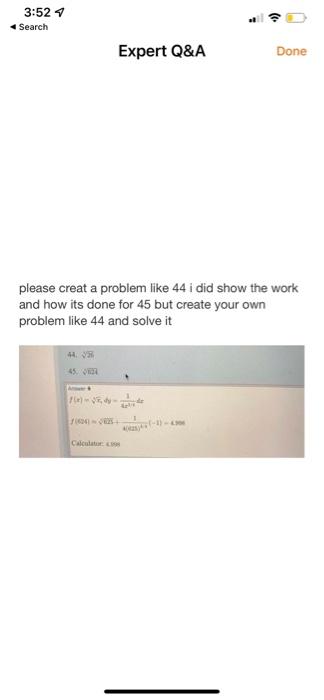 please creat a problem like 44 i did show the work | Chegg.com