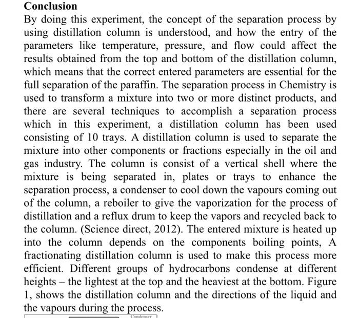 Solved Conclusion By doing this experiment, the concept of | Chegg.com