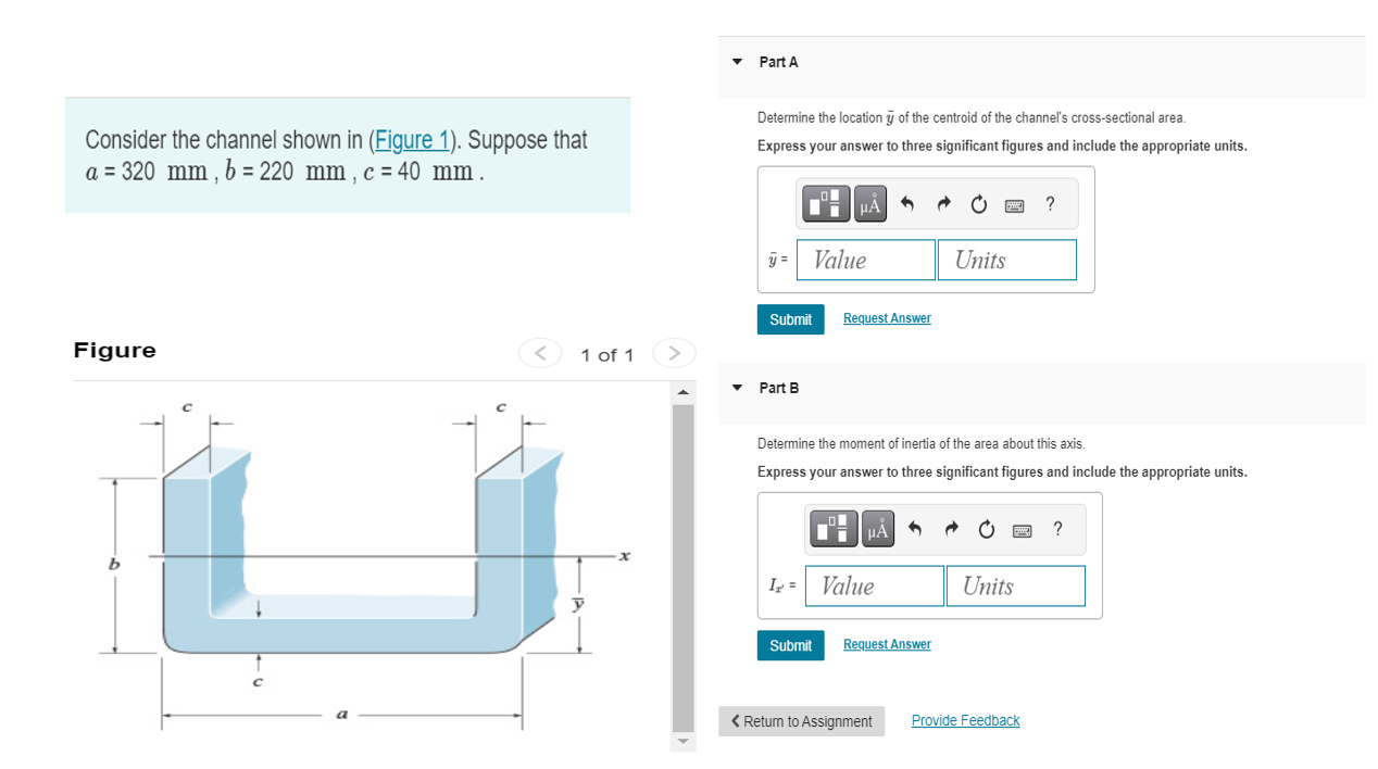 Solved Part AConsider the channel shown in (Figure 1). | Chegg.com