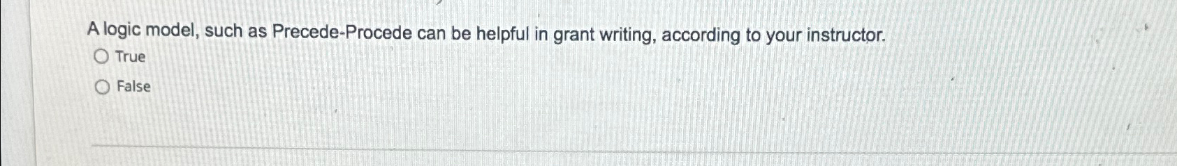Solved A logic model, such as Precede-Procede can be helpful | Chegg.com