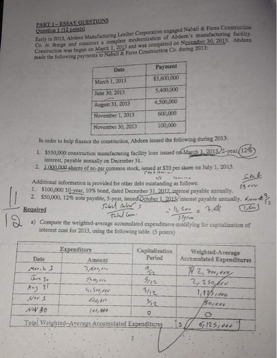 Solved b) Compute the avoidable interest incurred during | Chegg.com