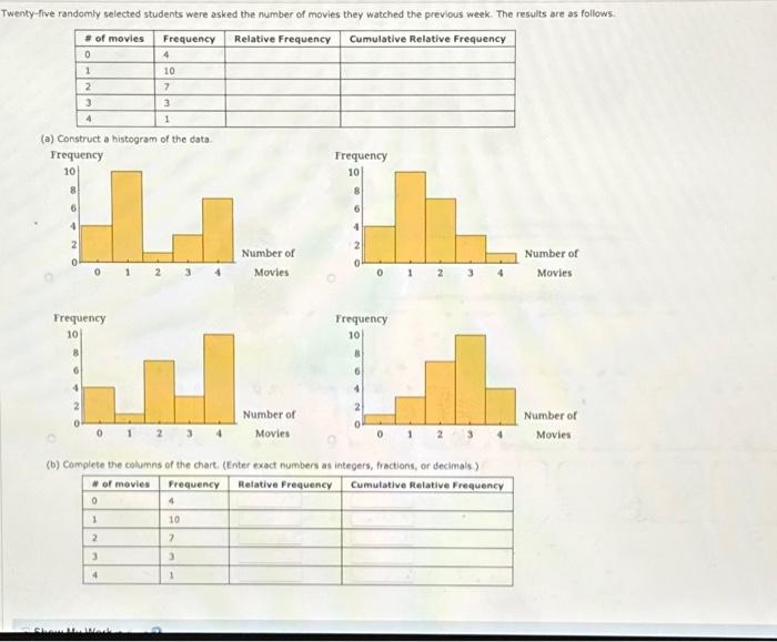Twenty-five randomly selected students were asked the | Chegg.com