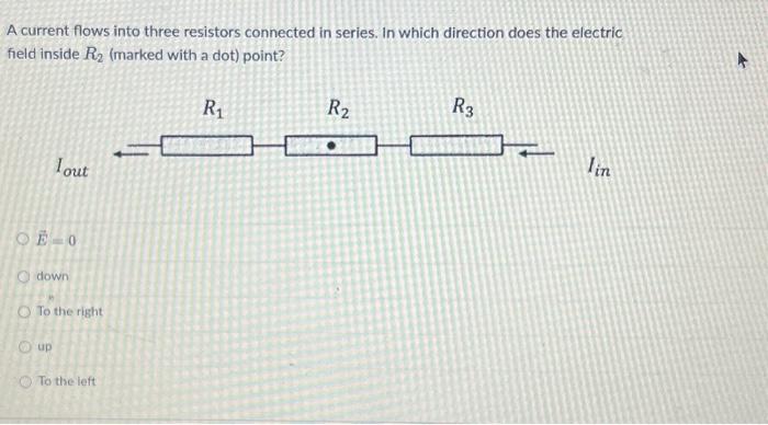 Solved A current flows into three resistors connected in | Chegg.com