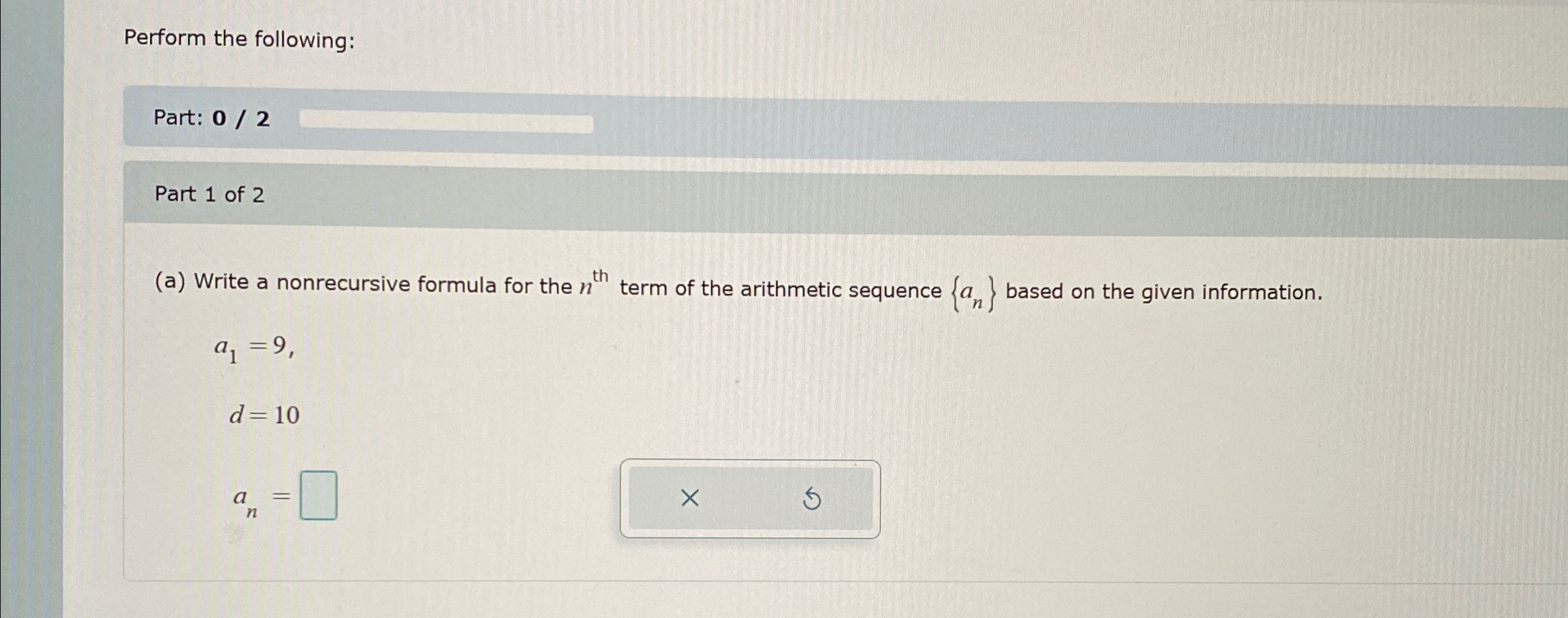 Solved Perform the following:Part: 0 / 2Part 1 ﻿of 2(a) | Chegg.com