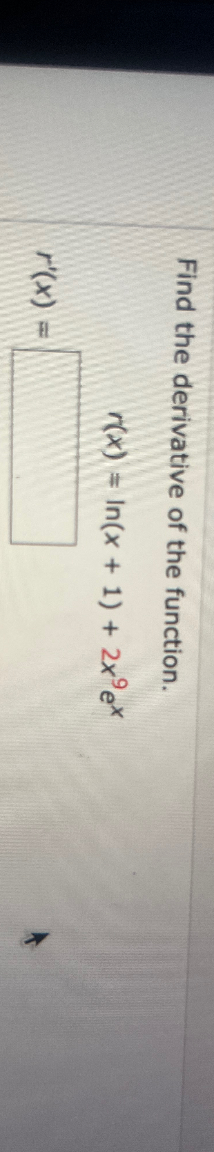 Solved Find the derivative of the | Chegg.com
