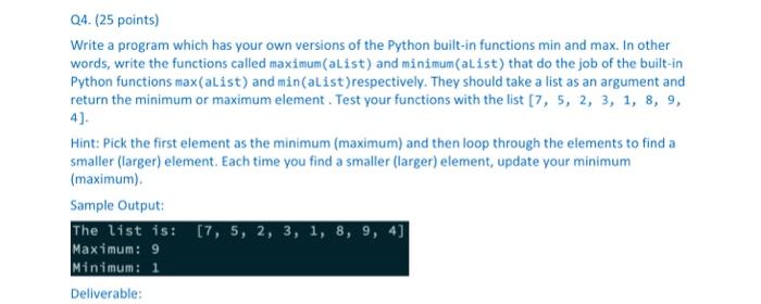 Solved Q4. (25 points) Write a program which has your own | Chegg.com