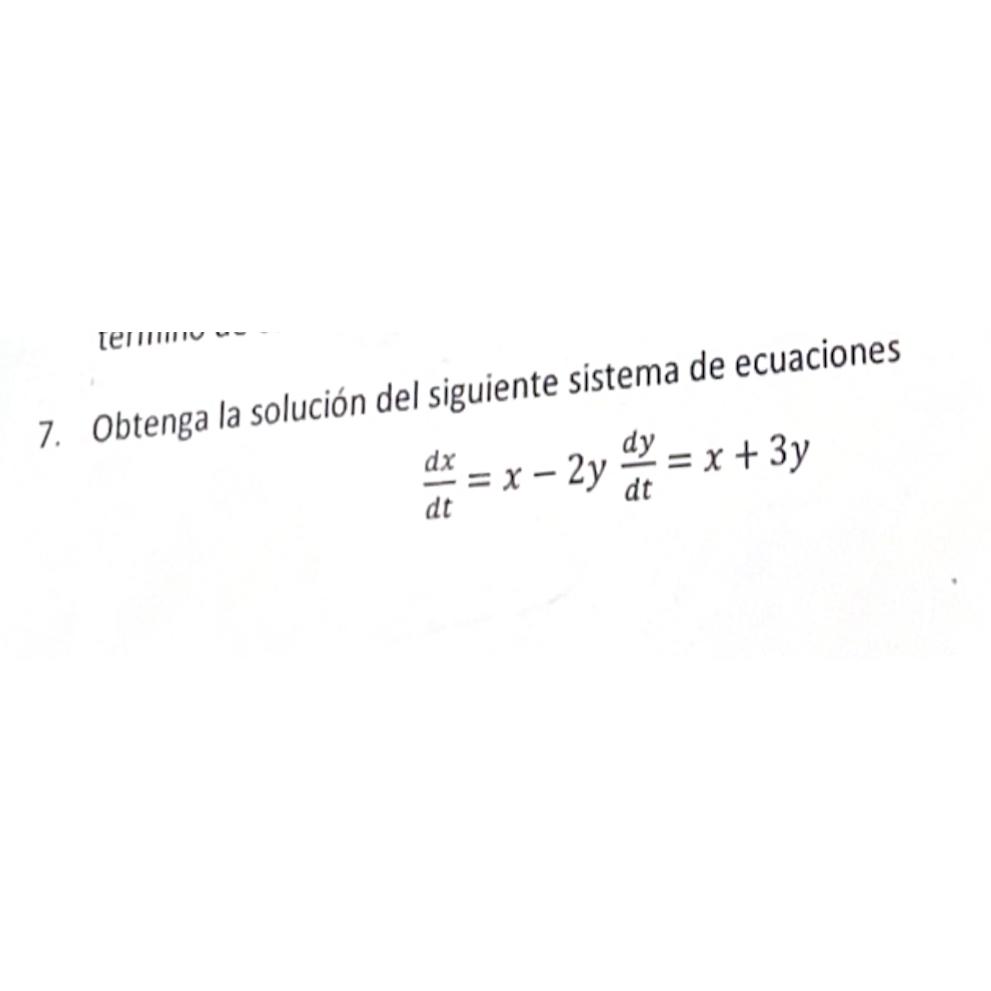 Solved Obtenga la solución del siguiente sistema de | Chegg.com