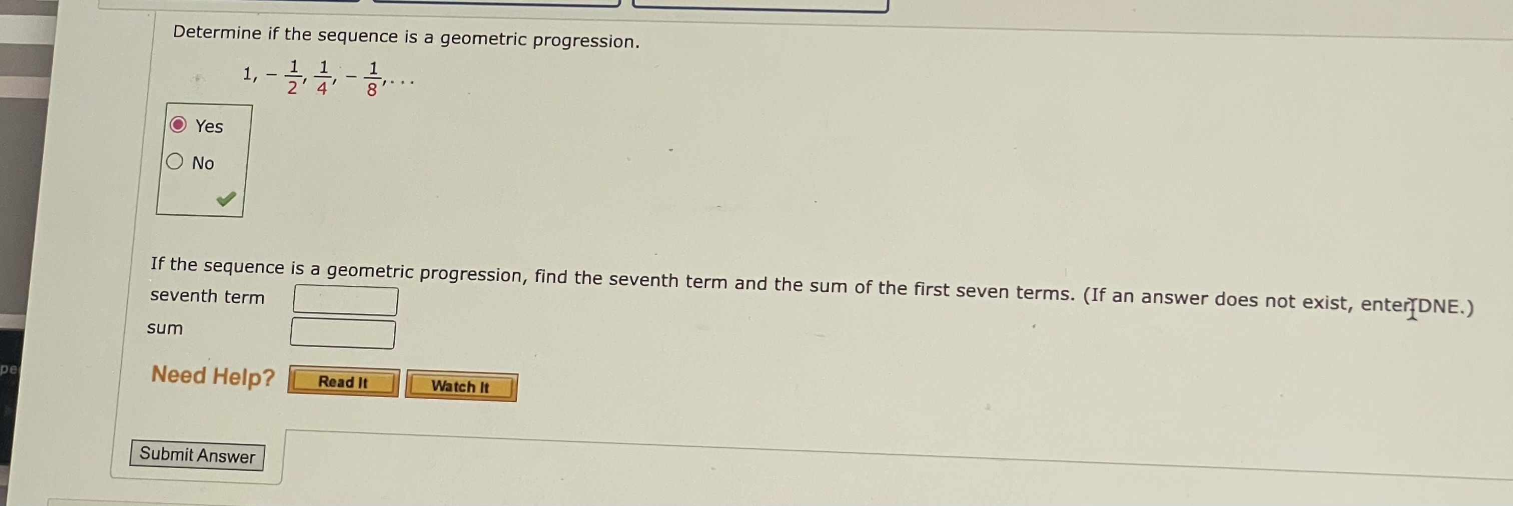 Solved Determine if the sequence is a geometric | Chegg.com