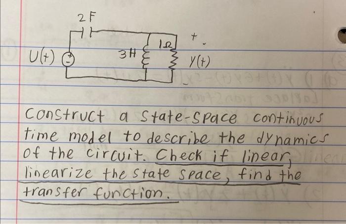 Solved Construct a state-space continuous time model to | Chegg.com