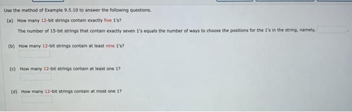 Solved Use The Method Of Example 9510 To Answer The 