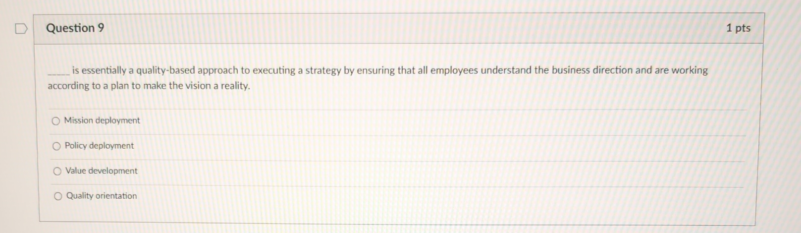 Solved Question 91 ﻿ptsis essentially a quality-based | Chegg.com