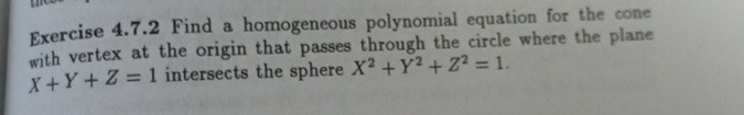 Solved Exercise 4.7.2 ﻿Find a homogeneous polynomial | Chegg.com