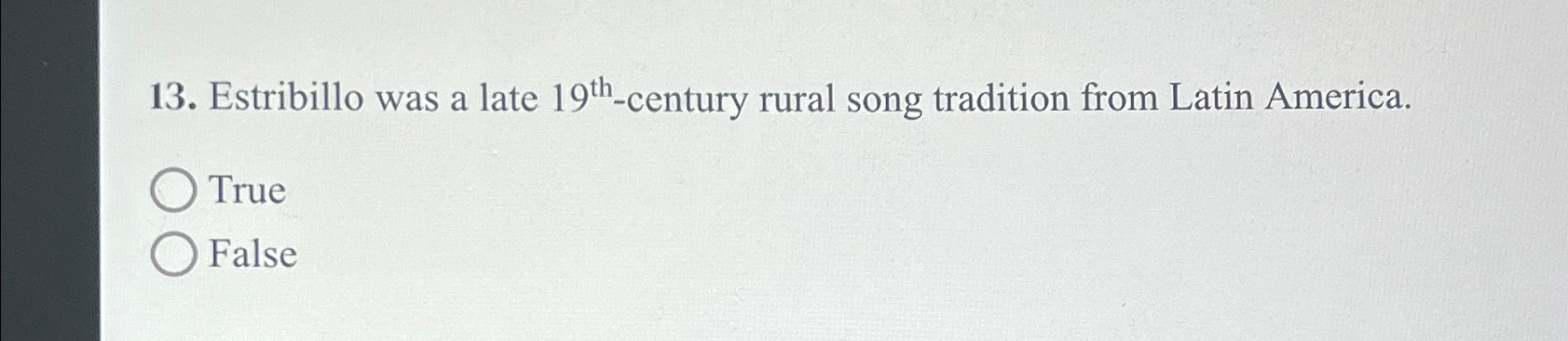 Solved Estribillo was a late 19th -century rural song | Chegg.com