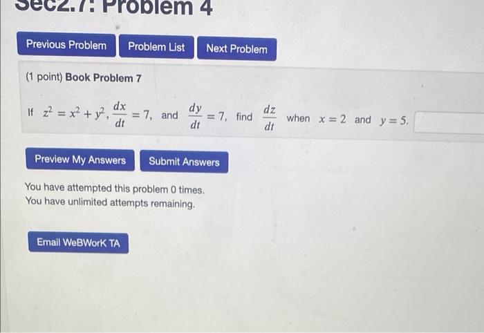 Solved : Problem 4 Previous Problem Problem List Next | Chegg.com