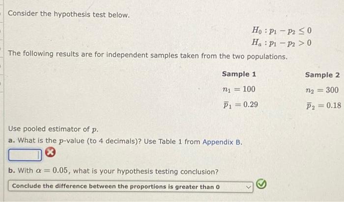 Solved Consider the hypothesis test below. | Chegg.com